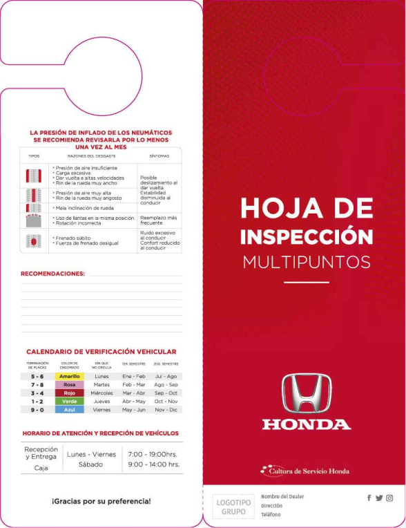 Inspección Multipunto | Honda Metepec